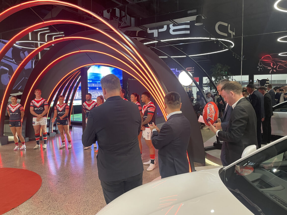 BYD Electric Vehicles To Sponsor Sydney Roosters