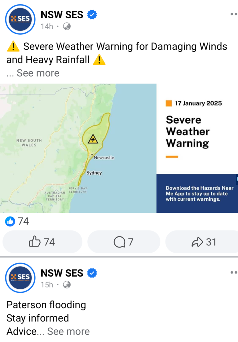 Updated Wind Warning Summary For Sydney & New South Wales