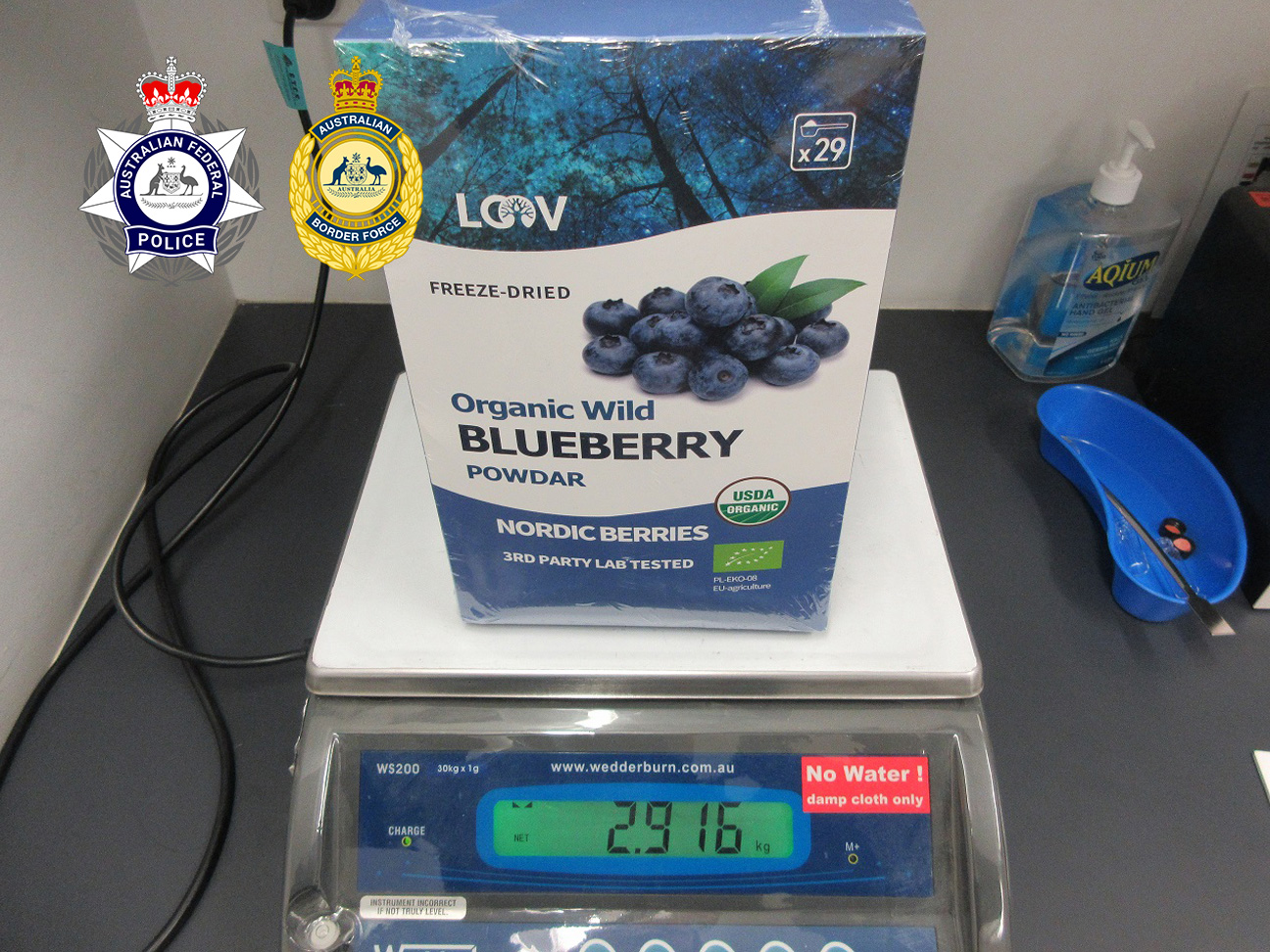 Traveller jailed over failed methamphetamine import hidden in blueberry p